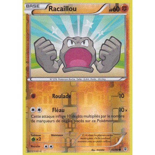 CARTE POKEMON - RACAILLOU - 43/83 - REVERSE - GENERATIONS - FRANCAISE ...