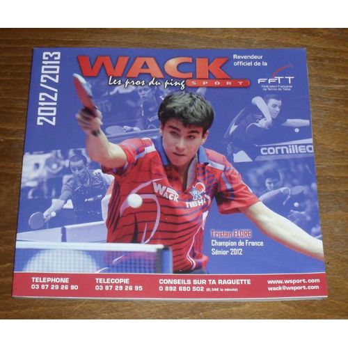 Catalogue Tennis de Table Wack Sport les pros du ping | Rakuten