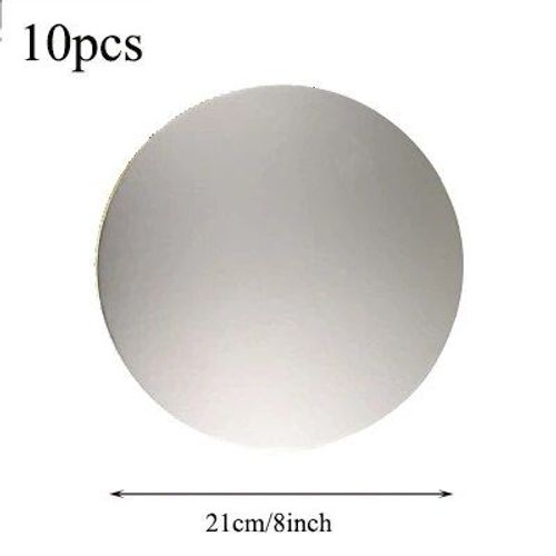 Cercle à gâteau rond en argent,tambour en carton,plaque de base,tableau ...