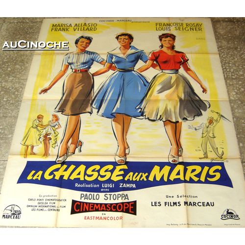 Chasse aux maris (la) / affiche lithographie originale 120x160cm ...