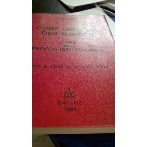 Code Général Des Impôts - Livre Des Procédures Fiscale | Rakuten