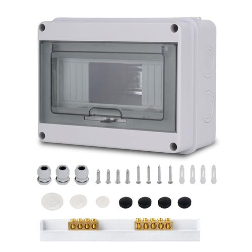 Coffret Electrique, Coffret Electrique Etanche Exterieur IP65, 8 Modules, Avec Terminaux, Rails ...
