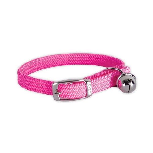 COLLIER CHAT ELASTIQUE ROSE CHROME 28CM | Rakuten