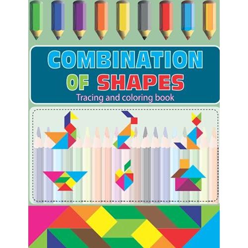 Combination Of Shapes: Shapes Coloring book for kids, Tracing and ...