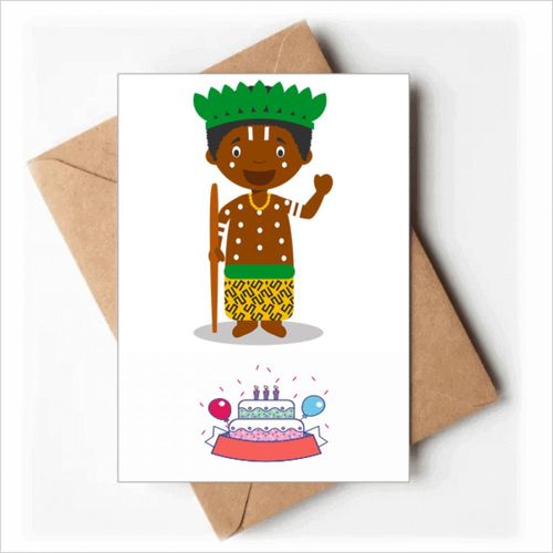 Congo cartoon noir wild Carte d'anniversaire avec enveloppe vierge ...