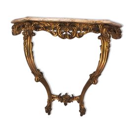 Console bois dor et marbre style Louis XV dore | Rakuten