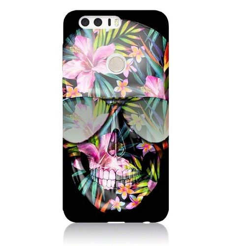 Coque Huawei P smart mort exotique noir tropical fleur summer | Rakuten
