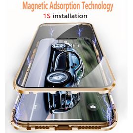 Coque pour iPhone 13 Pro Max Coque,Magnétique Transparent Verre Trempé ...