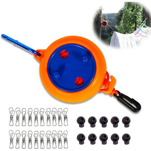 Corde à Linge Camping Portable Corde à Linge Réglable Corde à Linge De ...