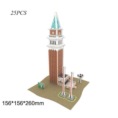 Couleur San Marco Campanile Puzzle d'architecture de monument en 3D en ...