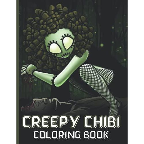 Creepy Chibi Coloring Book: Cute And Creepy 50 Chibi Colouring Pages ...