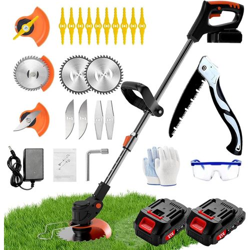 Debroussailleuse Electrique Sans Fil,Coupe Bordure Sans Fil Avec Batterie Avec 3 Types De Lames ...