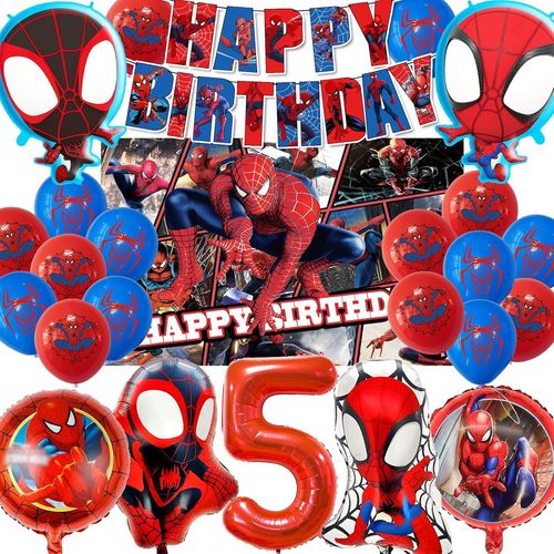 Decoration Anniversaire Spiderma Set,Decoration Anniversaire Spiderma 5 ...