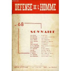 Defense de L'homme 7e Annee N° 68 - Louis Lecoin.. Ne Pas Mourir !Paul ...