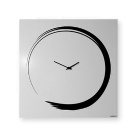 DESIGNoBJECT horloge murale S-ENSO CLOCK (Gris métallisé grand - Tôle ...