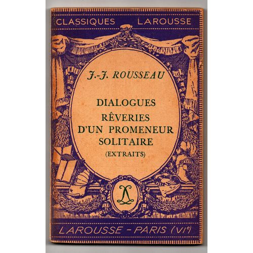 Dialogues Rêveries d'un promeneur solitaire | Rakuten Dialogues Rêveries d'un promeneur solitaire | Rakuten