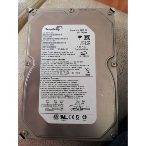 Seagate Barracuda 7200.10 ST3320620AS - Disque dur - 320 Go - interne ...