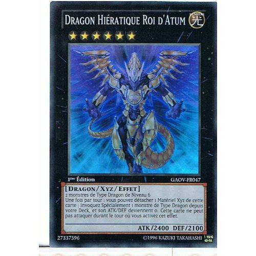 Dragon hieratique roi d atum (Hieratic Dragon King of Atum) - Yu-Gi-Oh! - GAOV-FR047 - SR | Rakuten