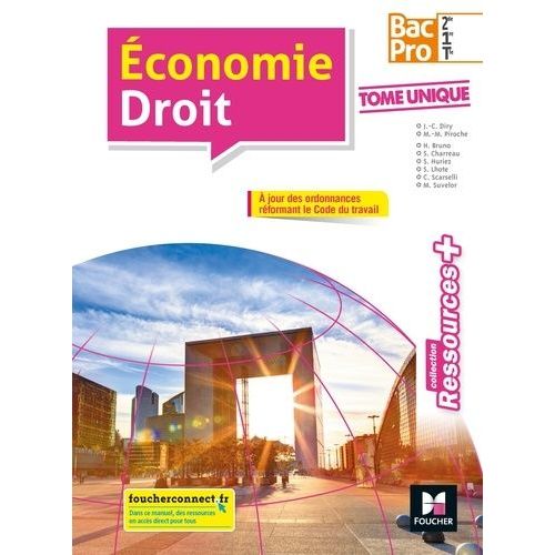 Economie Droit 2de 1re Tle Bac Pro Ressources + - Manuel De L'élève | Rakuten