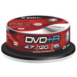 EMTEC Classic - 25 x DVD+R - 4.7 Go (120 minutes) 16x - argent ...