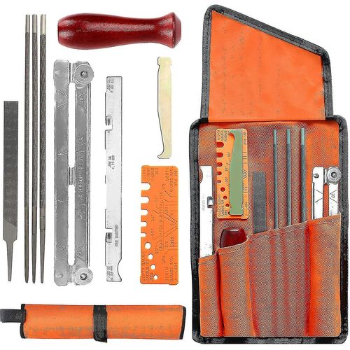 Ener de tronçonneuse 10 pièces, Kit d'ening de chaîne avec lime ronde 4 ...