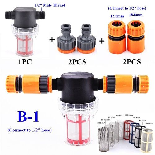 Ensemble de filtres d'arrosage de jardin de 1/2 pouce tuyau d'irrigation agricole filtre tuyau d ...