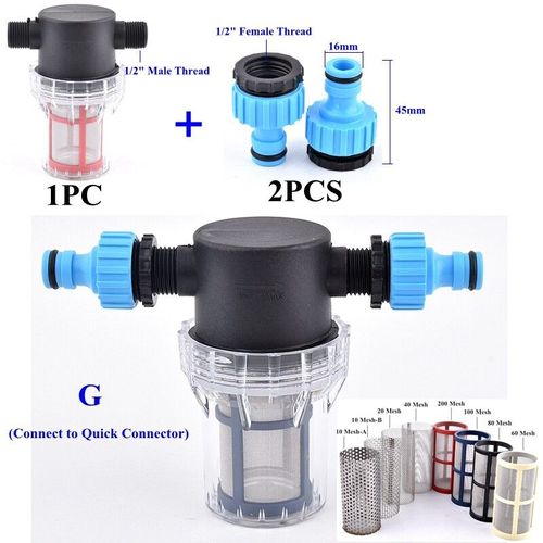 Ensemble de filtres d'arrosage de jardin de 1/2 pouce tuyau d'irrigation agricole filtre tuyau d ...