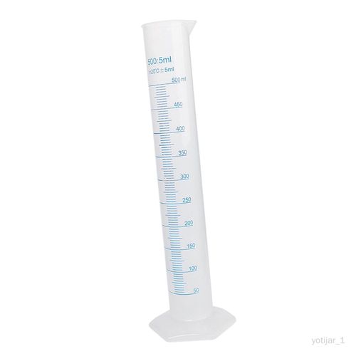 Éprouvette Graduée Cylindre en Plastique À Mesurer Transparent - 500ml ...