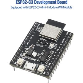 Esp32-C3 Esp32-C3-Devkitm-1 Carte De Développement Esp32-C3-Mini-1 Wifi+Bt Le Module Esp32-C3Fn4 ...