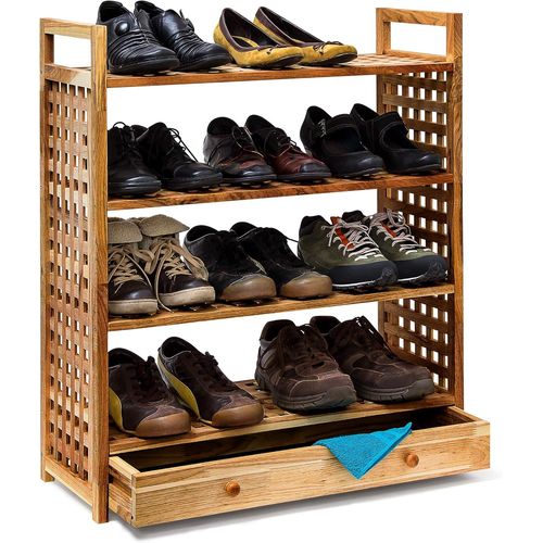 Étagère À Chaussures Armoire Range-Souliers Rangement Couloir Entrée 4 ...