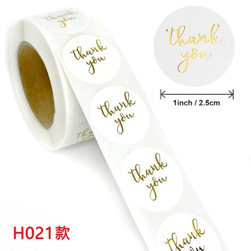 Étiquettes autocollantes rondes en papier kraft pour dire Merci,à ...