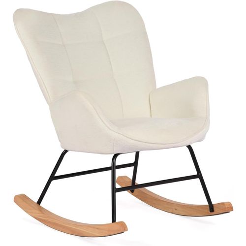 Fauteuil À Bascule Allaitement Rocking Chair Scandinave Avec Accoudoirs ...