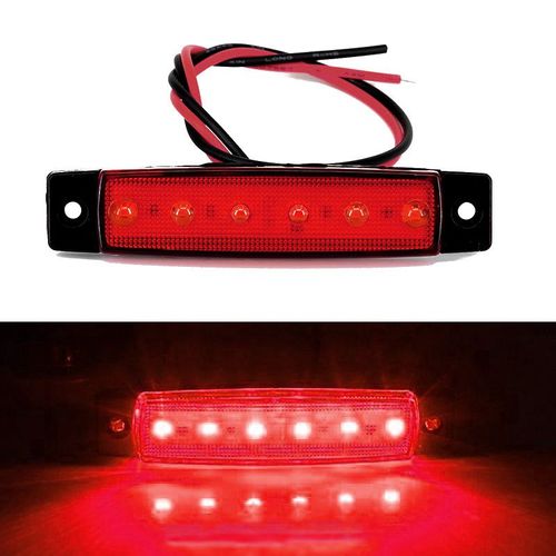 Feux arrière étanches rouges à 6 LED avec vis de montage, feux de ...