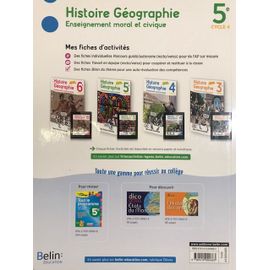Fiches d'activités Histoire Géographie Emc 5ème, Belin | Rakuten Fiches d'activités Histoire Géographie Emc 5ème, Belin | Rakuten