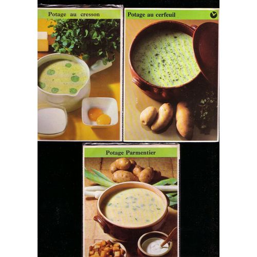 Fiches Recettes Elle Magazine Par Madeleine Peter - 3 Potages: Cerfeuil ...