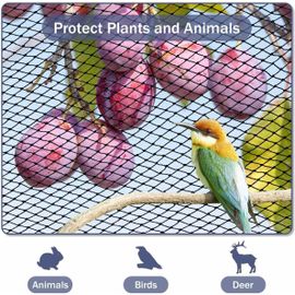 Filet Poules,Filet Anti Oiseaux pour Poulailler,7,5m x15m Filet Voliere Poulailler,Filet de ...