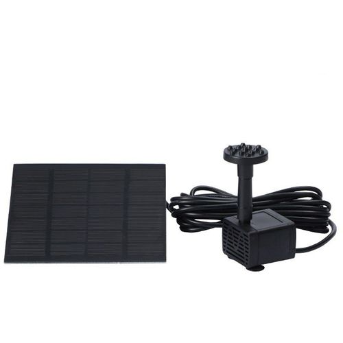 Fontaine Solaire Pompe, 1.2W Fontaine Bassin Cascade 6 Différents Types d'eau, Fontaine ...