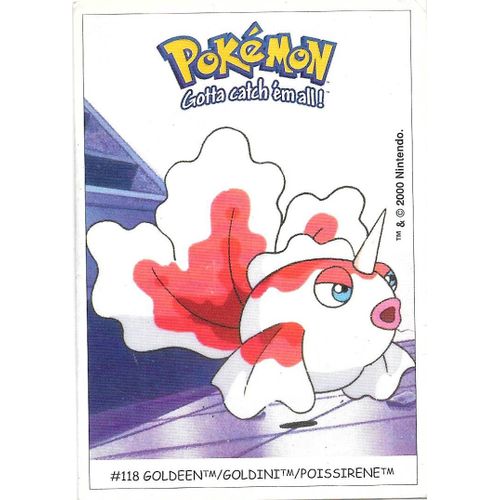 Goldeen / Goldini / Poissirene (N°118) Carte Pokémon Dunkin "Boomer ...