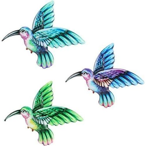 Goodzaz Decoration Murale Metal, Coloré Colibri Sculpture en Fer ...
