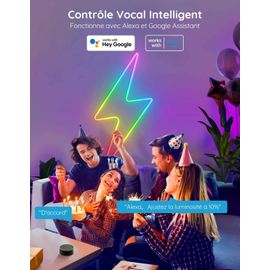 Govee Neon Ruban LED 3m, RGBIC Bande LED avec Contrôle WiFi APP, Compatible avec Alexa ...