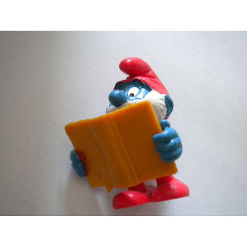 Grand Schtroumpf livre jaune foncé variante Figurine Collection ...