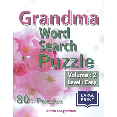 Grandma Word Search Puzzle: Volume 2, Difficulty Level: Easy, Word ...