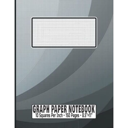 Graph Paper 10 Squares Per Inch: Dashed Composition Notebook Journal ...