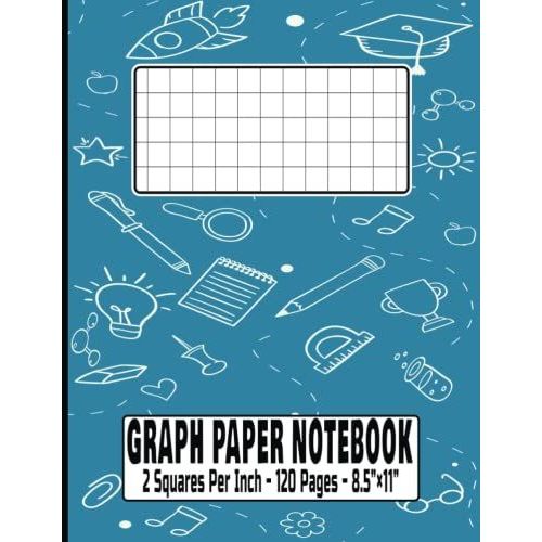 Graph Paper 2 Squares Per Inch: Large Composition Notebook Journal | 1/ ...