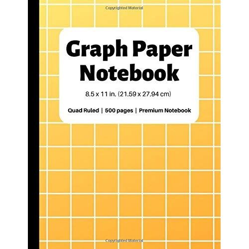 Graph Paper Notebook: 500 Pages, 4x4 Quad Ruled, Grid Paper Composition ...