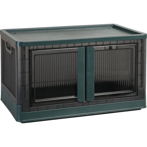 HAIXIN Boite rangement plastique, 72L boite de rangement Pliable caisse rangement, avec ...