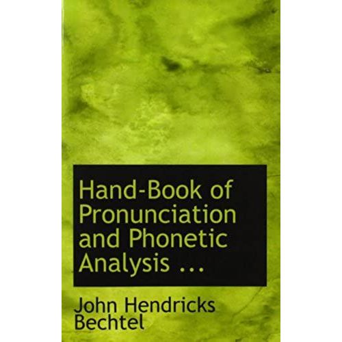 Hand-book Of Pronunciation And Phonetic Analysis ... | Rakuten