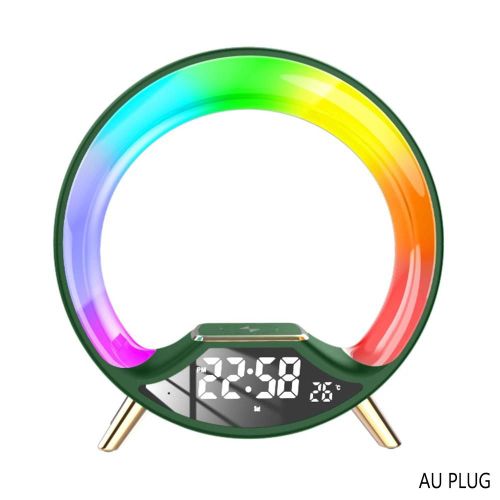 Haut-parleur compatible Bluetooth avec horloge lumineuse de cercle de ...