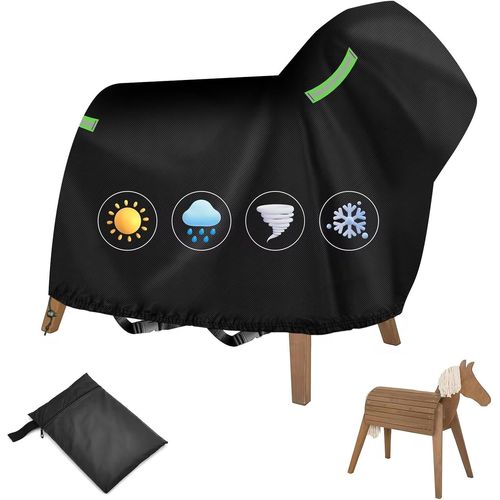 Housse de protection pour cheval en bois d'extérieur 420D - 140 x 100 x ...