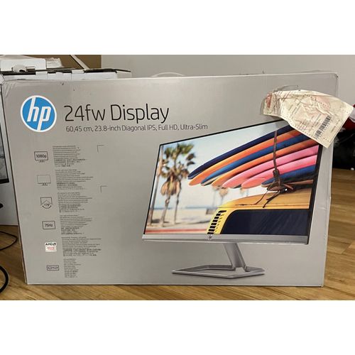 HP 24fw Écran PC Full HD 24", Argent (IPS LED, 1920 x 1080 à 60 Hz, 5ms, 16:9, HDMI, VGA) | Rakuten